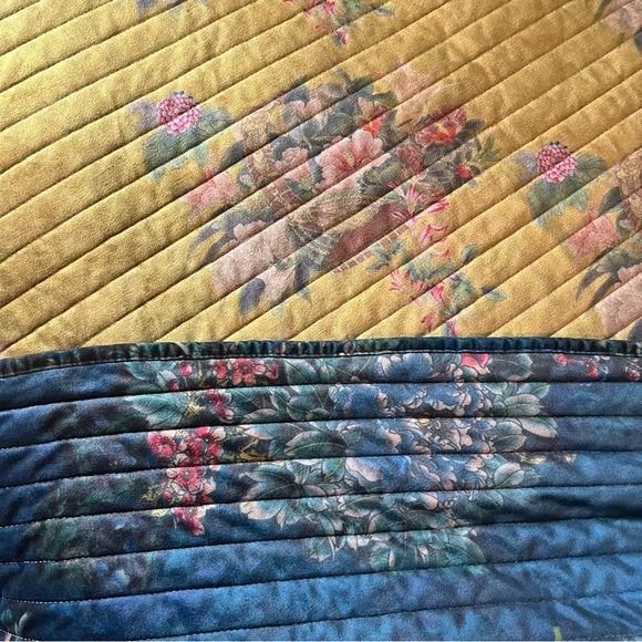 Johnny Was | Bedding | Johnny Was Asian Floral Teal Chartreuse Double ...